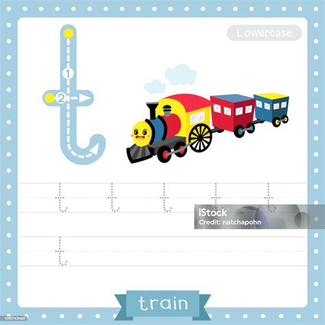 기차의 문자 T 소문자 추적 연습 워크 시트 교육에 대한 스톡 벡터 아트 및 기타 이미지 교육 교통수단 기차 Istock