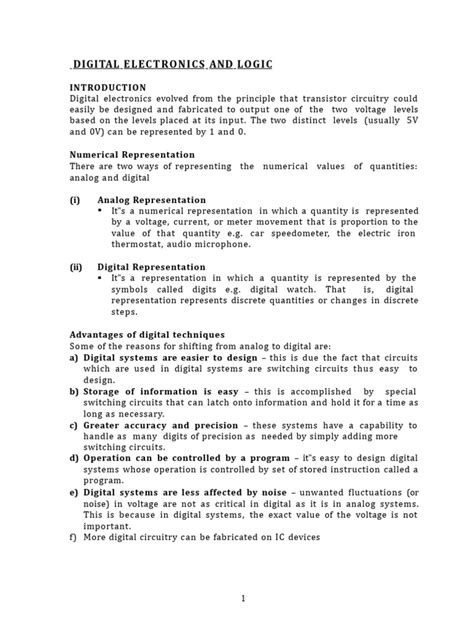 Number System And Codes Pdf Subtraction Electronic Circuits