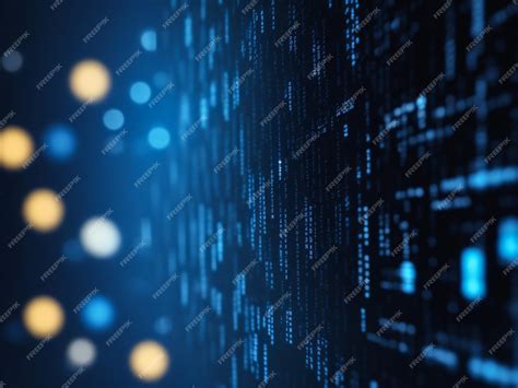 Digital Abstract Technology Background Binary Code Background 3d Rendering Premium Ai
