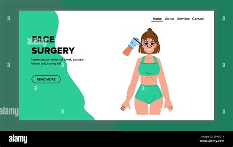 Face Surgery Woman Vector Stock Vector Image And Art Alamy