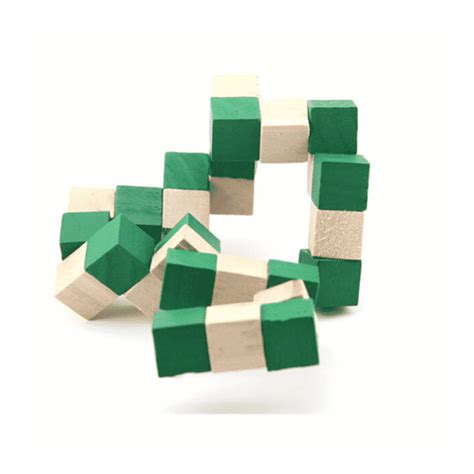 Mini Cube Serpent Bois Vert