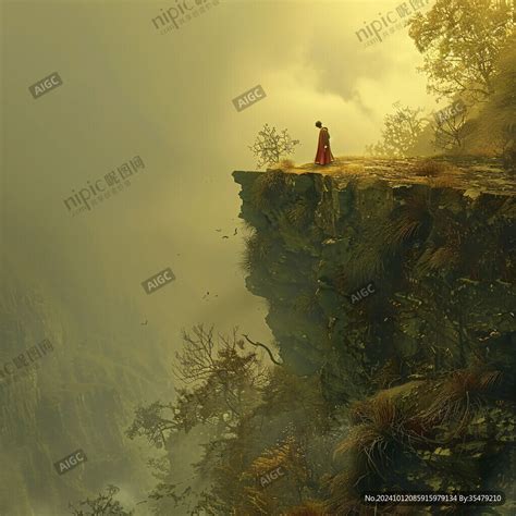 Ai创作图站在悬崖边上男子 西游记人物场景 迷失的奇幻世界 站在悬崖边缘的勇士 梦幻仙境地产户外 幻想梦境插画 玄幻意境画 意境山水人物 超现实主义意境画 超现实合成 坐在悬崖边上的女生 梦境
