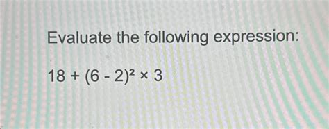 Solved Evaluate The Following Expression Chegg Com