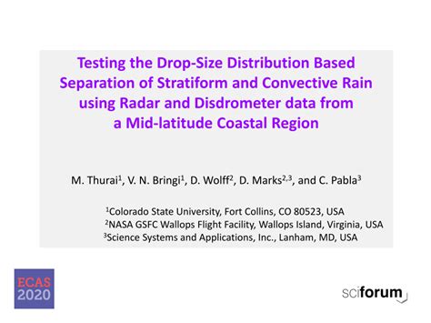 Pdf Testing The Drop Size Distribution Based Separation Of Stratiform