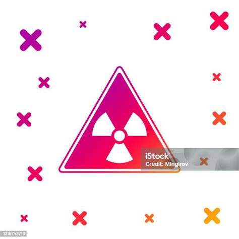 흰색 배경에 격리 된 복사 기호 아이콘이있는 색상 삼각형 기호입니다 그라데이션 임의 동적 모양입니다 벡터 일러스트레이션 0명에 대한 스톡 벡터 아트 및 기타 이미지 Istock