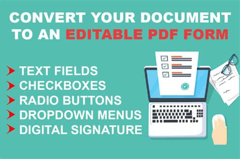 Urgently Convert Your Document To An Editable Pdf Fillable Form By