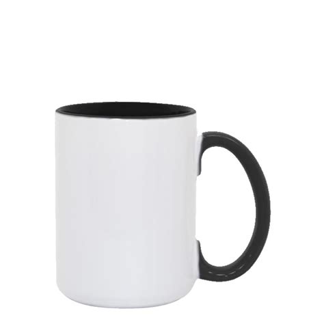 Mug 15oz Inner And Handle Black Chn Paper