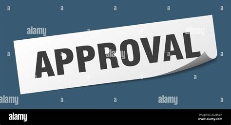 Approval Sticker Approval Square Isolated Sign Approval Label Stock