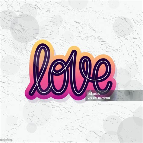 사랑 해요 단일 단어입니다 현대 Monoline 서 예 텍스트입니다 행복 한 발렌타인 데이 대 한 요소입니다 벡터 일러스트 레이 션 컴퓨터 글자에 대한 스톡 벡터 아트 및