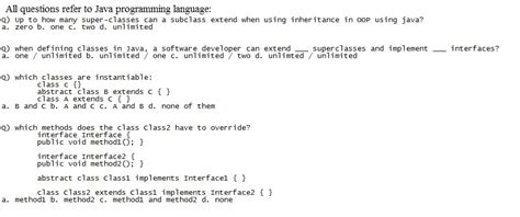 solved all questions refer to java programming language q