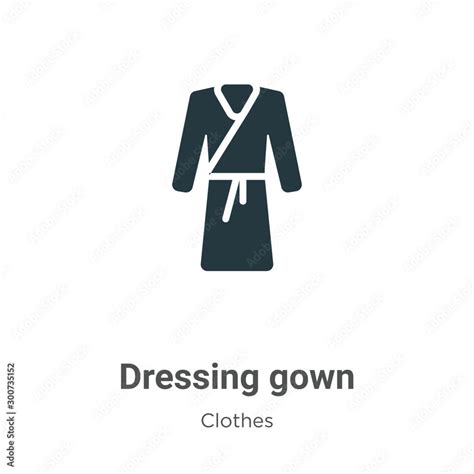 Dressing Gown Vector Icon On White Background Flat Vector Dressing