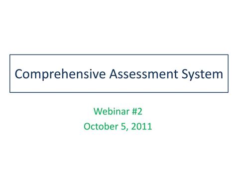 Ppt Comprehensive Assessment System Powerpoint Presentation Free Download Id 3079234