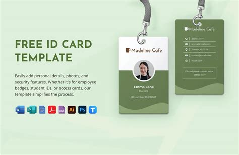 ID Card Template In Word PDF Google Docs PNG Illustrator Publisher