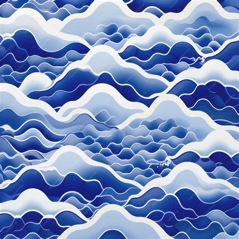 Abstract Ocean Waves Pattern Premium Ai Generated Vector
