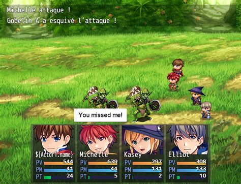 Suggestion Make The Miss Text Configurable Rpg Maker Forums