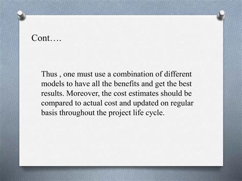 Cost Estimation Methods PPT