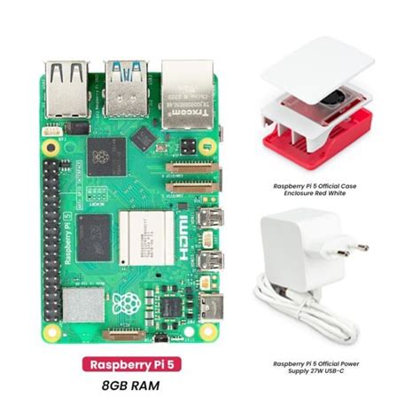 Paket Raspberry Pi 5 8gb Ram With Official Power Supply And Case