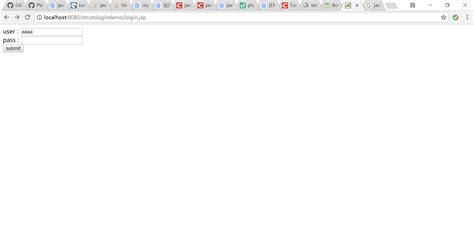 Authentication Struts Login Error Submit Onclicked Environment Tomcat8 Ide Java9 Jquery Ui