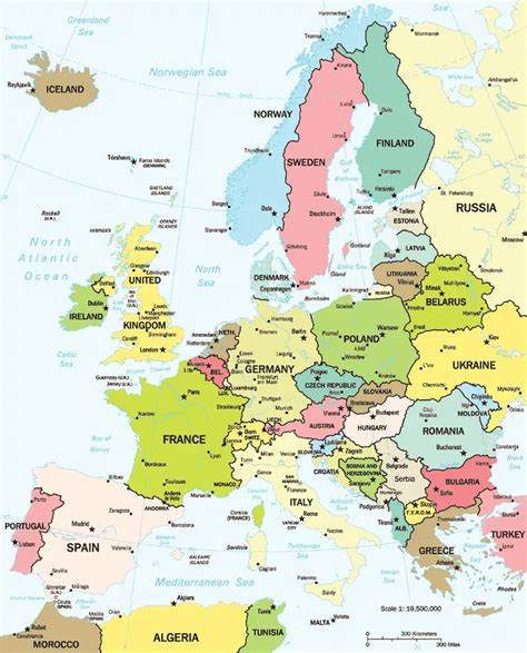 Europe Political Large Map