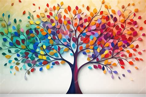 Premium Vector Colorful Tree