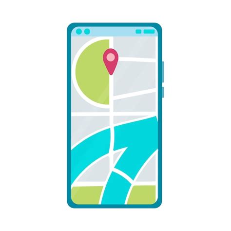 Premium Vector Phone Or Tablet Phone With Map And Marker Mobile Gps