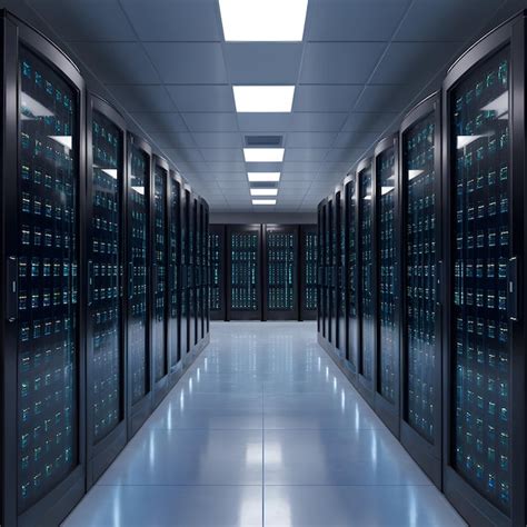 Premium Photo Computer Server Room Represents Digital Database Collection In Data Center For