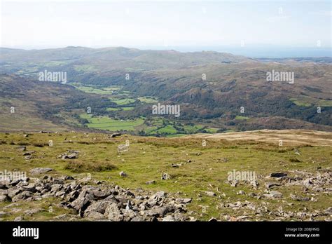 Dunnerdale And Ulpha Fell Viewed From The Summit Of Dow Crag Coniston Lake District Cumbria