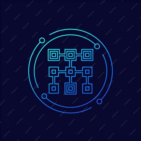 Premium Vector Cluster Icon In Linear Design