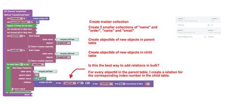 how to add object relations in bulk using codeless codeless