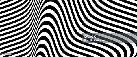 착시 배경입니다 흑백 추상적인 회전하는 왜곡된 선들이 표면화된다 포스터 디자인 비틀림 나선형 환상 벽지 벡터 그림 강렬하고 밝은 색상에 대한 스톡 벡터 아트 및 기타 이미지