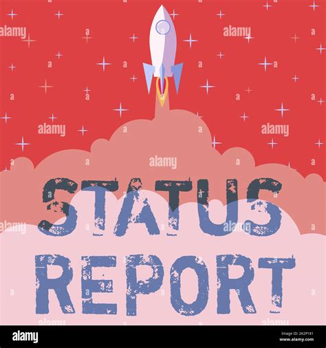 Conceptual Caption Status Report Business Idea Update Summary Of Situations As Of A Period Of