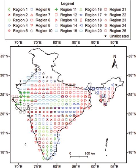 Homogeneous Annual Rainfall Regions Delineated In India Using Large