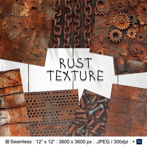 133 Rust Seamless Pattern Digital Seamless Pattern Metal Rust 3d Rust Digital Paper