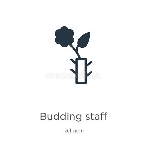 Budding Staff Icon Vector Trendy Flat Budding Staff Icon From Religion Collection Isolated On