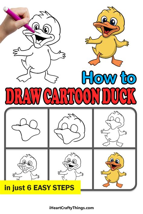 How To Draw A Cartoon Duck Step By Step