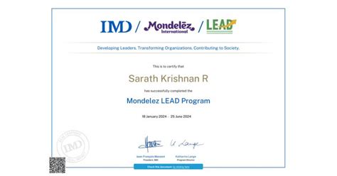 Sarath Krishnan On Linkedin Mondelez Lead I 2024 Imd Sarath Krishnan R 29 Comments