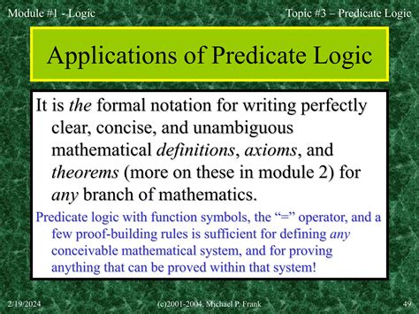 Logic Mathematics In The Modern World Ppt Chemistry Science