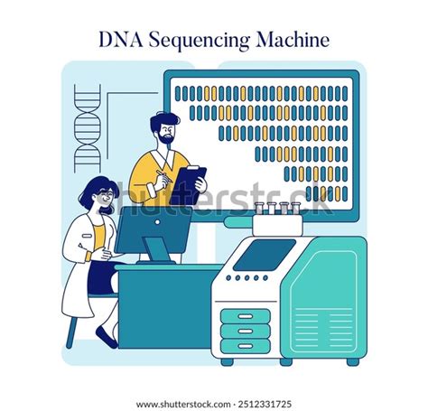 3 Dna Sequencing Machine Modern Lab Stock Vectors And Vector Art