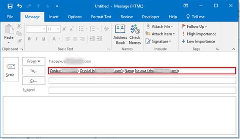 How To Temporally Exclude Certain Recipients When Sending Email To A Contacts Group In Outlook