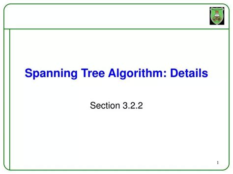 PPT Spanning Tree Algorithm Details PowerPoint Presentation Free Download ID 3103851