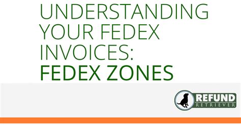 Understanding Your Fedex Invoices Fedex Zones