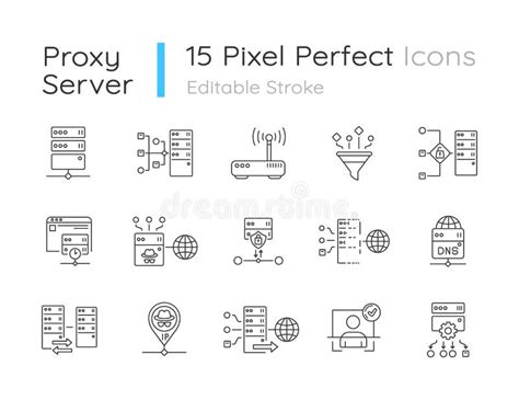 Linear Proxy Server Icon From Internet Security And Networking Outline