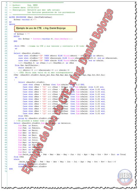 Common Table Expression Sql Server ~ Debs Consultores