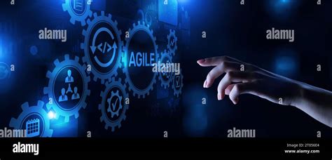 Agile Flexible Software Development Technique Technology Concept Stock