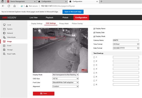 OSD Parameter Error DS CD A FWD IZS P IP CCTV Forum For IP Video Network Cameras CCTV