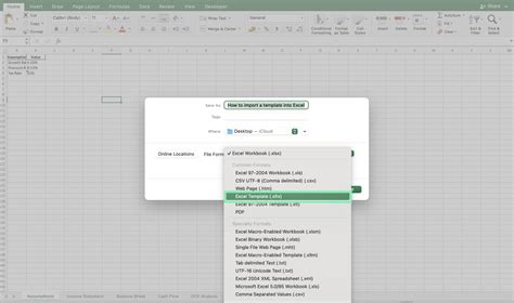 How To Import A Template Into Excel Downloadable Template