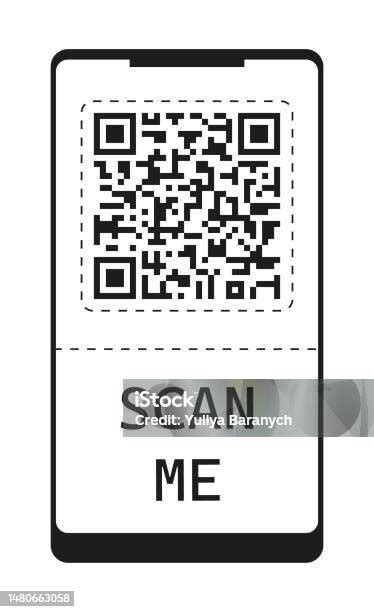 Qr 코드 벡터입니다 스마트폰 스캔을 위한 샘플 벡터 Qr 코드 앱 스마트폰의 Id입니다 항목에 대한 바코드 프레임입니다 0명에 대한 스톡 벡터 아트 및 기타 이미지