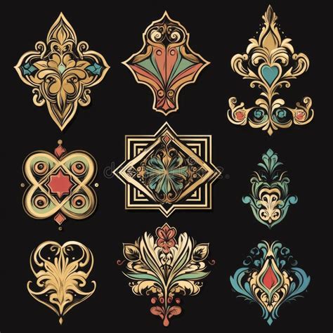 Vector Set Of Ornate Elements For Design Collection Of Decorative