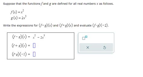 Solved Suppose That The Functions F And G Are Defined For