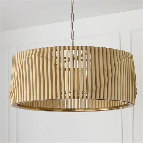 Capital Lighting 344664bwb Six Light Pendant Archer Blonde Wood